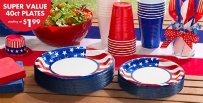 American Flag Party Supplies American Flag Decorations And Tableware