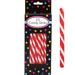 Red Candy Sticks 25pc - Party City