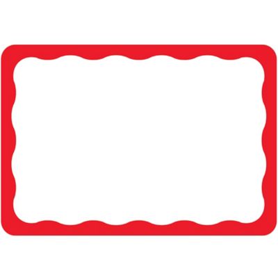 Red Border Name Tags 100ct | Party City