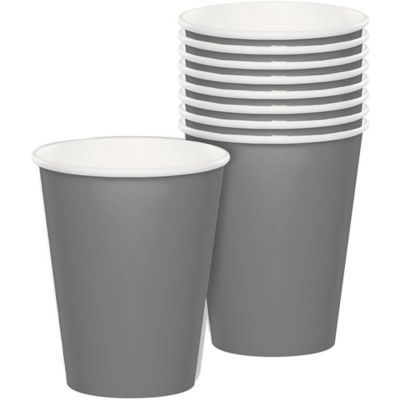 Gray Paper Cups 24ct | Party City