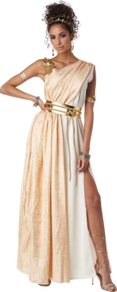 Golden Roman Goddess Costume For Adults Party City