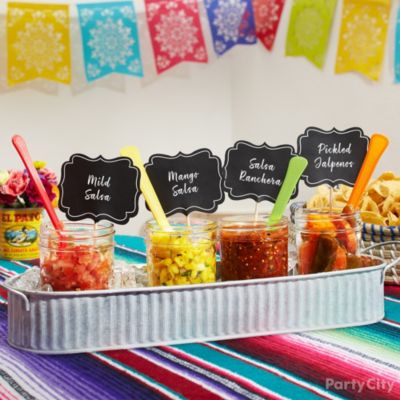Taco Bar Fixings Idea - Papel Picado Inspired Fiesta Party Ideas ...